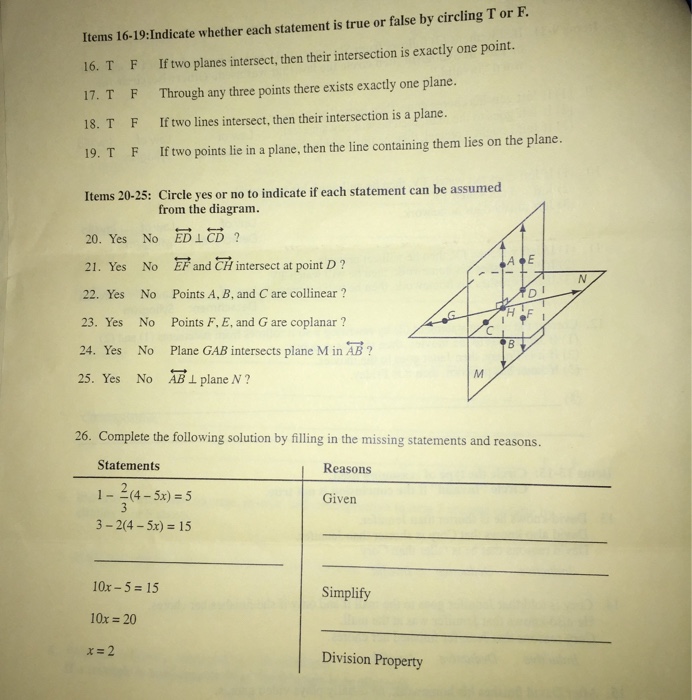 Solved Indicate whether each statement is true or false by | Chegg.com