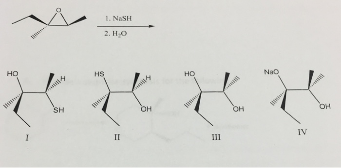 Solved 1. NaSH 2. H2O HO HS HO NaO OH SH OH OH IV | Chegg.com