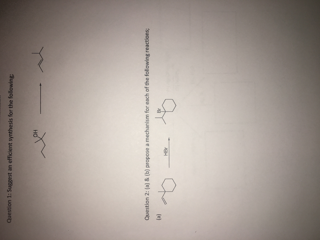 Solved Question 1: Suggest an efficient synthesis for the | Chegg.com
