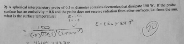 Solved A spherical interplanetary probe of 0.5 mm diameter | Chegg.com