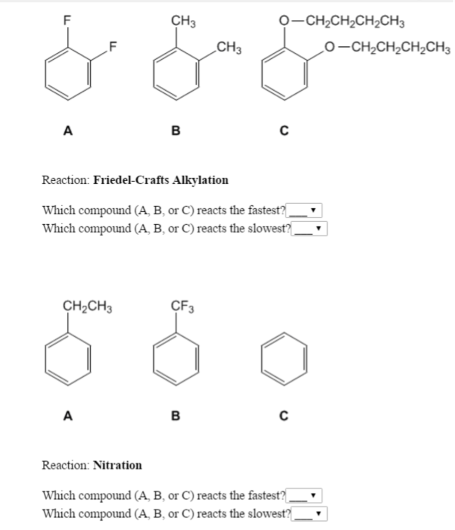 In both series below the three aromatic compounds | Chegg.com