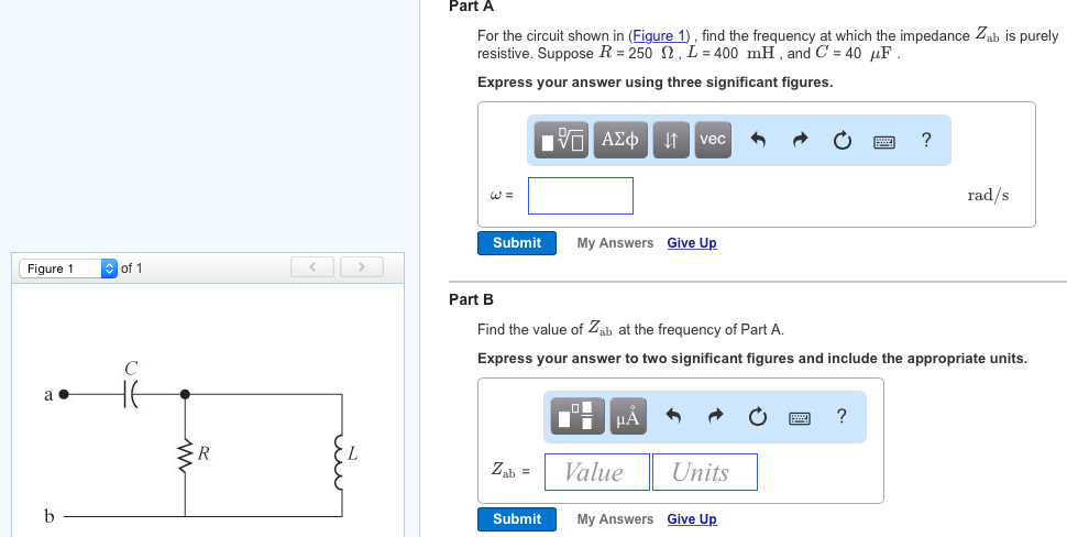 Solved Part A For the circuit shown in (Eigure 1),find the | Chegg.com