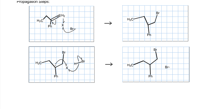 Solved Draw the mechanism arrows for both propagation steps | Chegg.com