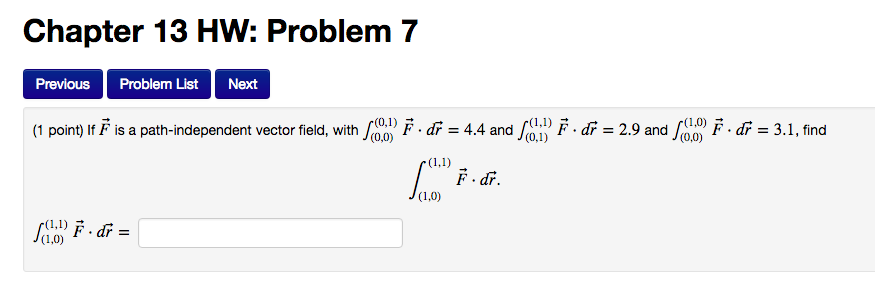Solved Chapter 13 HW: Problem 7 Previous Problem List Next | Chegg.com
