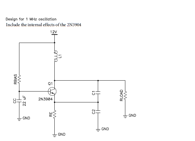 Solved Design for 1 MHz oscillation Include the internal | Chegg.com