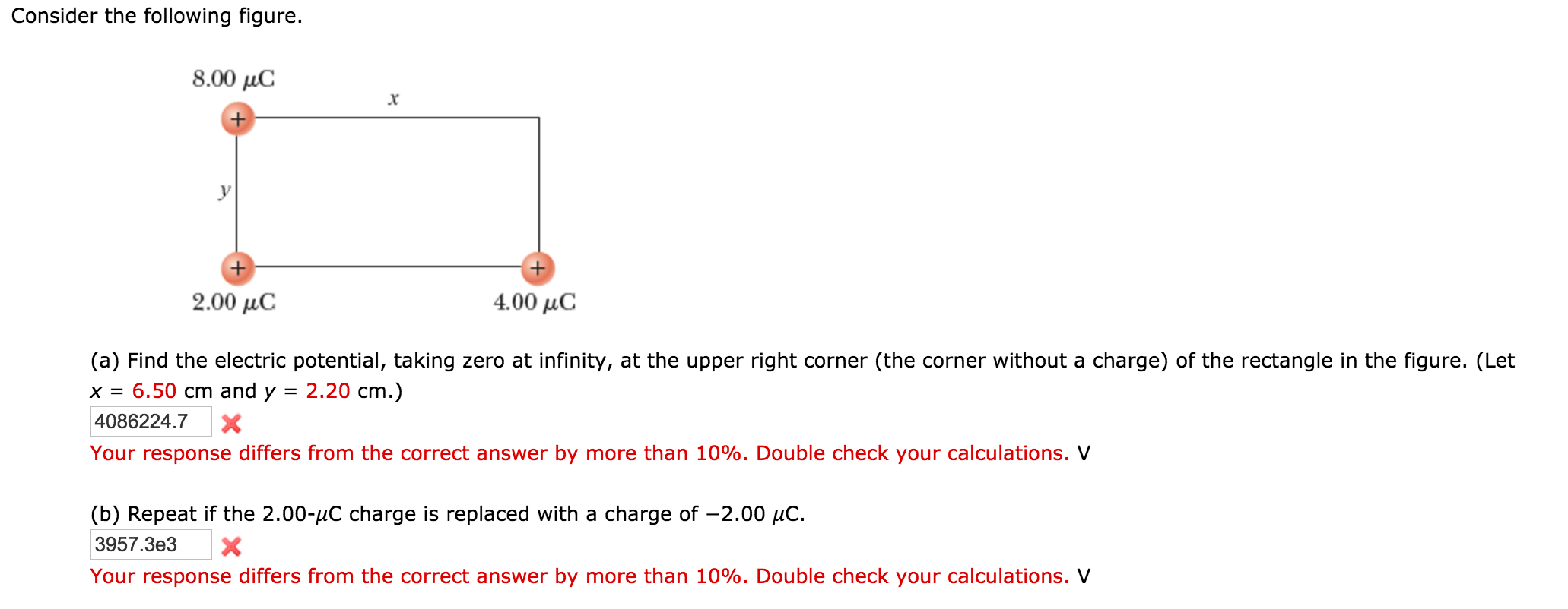 Solved Find the electric potential, taking zero at infinity, | Chegg.com