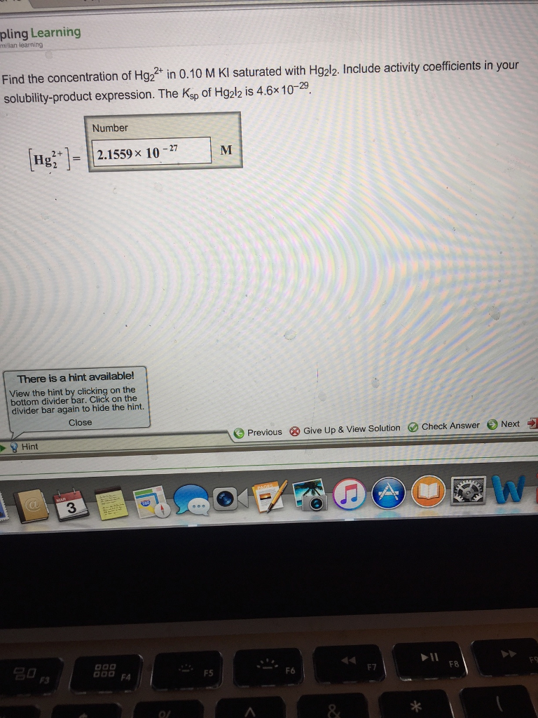 Solved Find the concentration of Hg_2^2+ in 0.10 M KI | Chegg.com