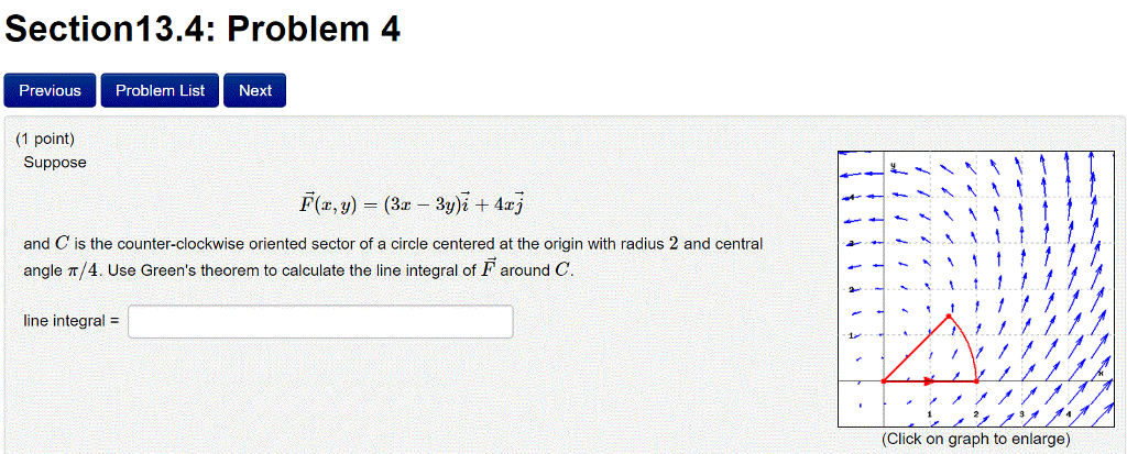Solved Suppose F vector (x, y) = (3x - 3y) i vector + 4xj | Chegg.com