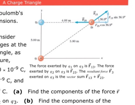 Solved Using the same triangle, fine the vector components | Chegg.com