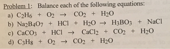 Solved Balance each of the following equations: C_2 H_6 + | Chegg.com