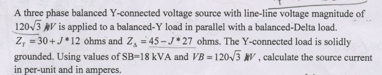 Solved A three phase balanced Y-connected voltage source | Chegg.com