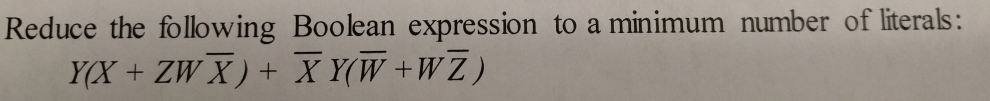 Solved Reduce the following Boolean expression to a minimum | Chegg.com