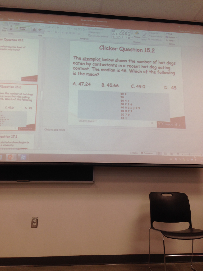 Solved the stem plot shows the number of the hot dogs eaten | Chegg.com