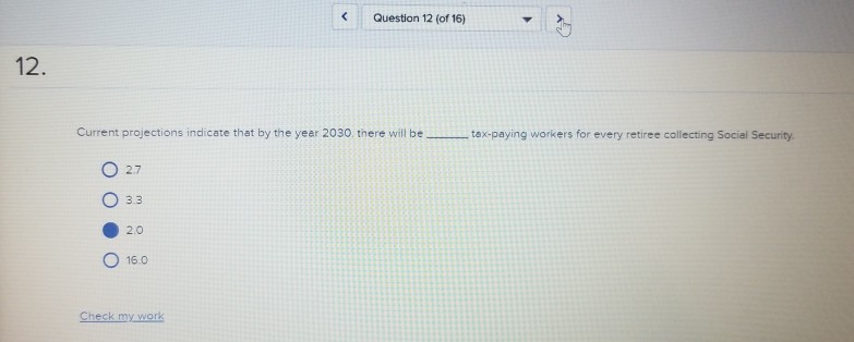 Solved Question 1 Of 16 The National Debt Is O The Amount Chegg