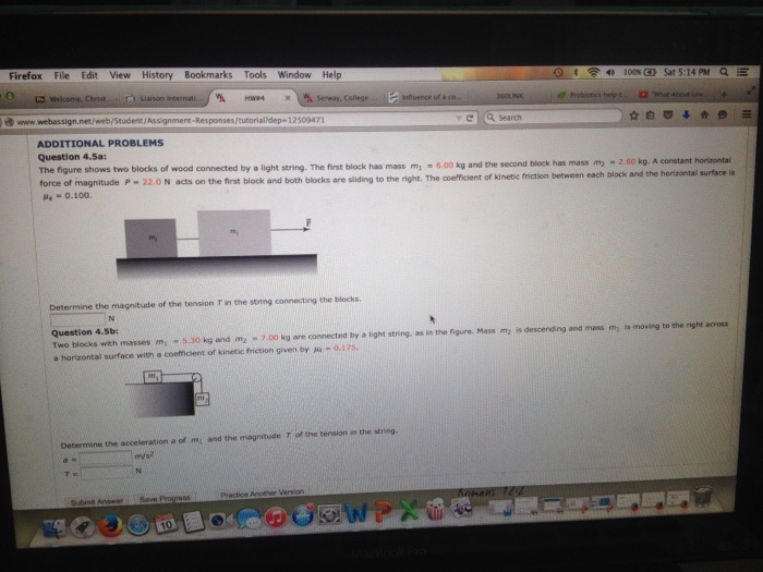 Solved determine the magnitude acceleration and tension | Chegg.com