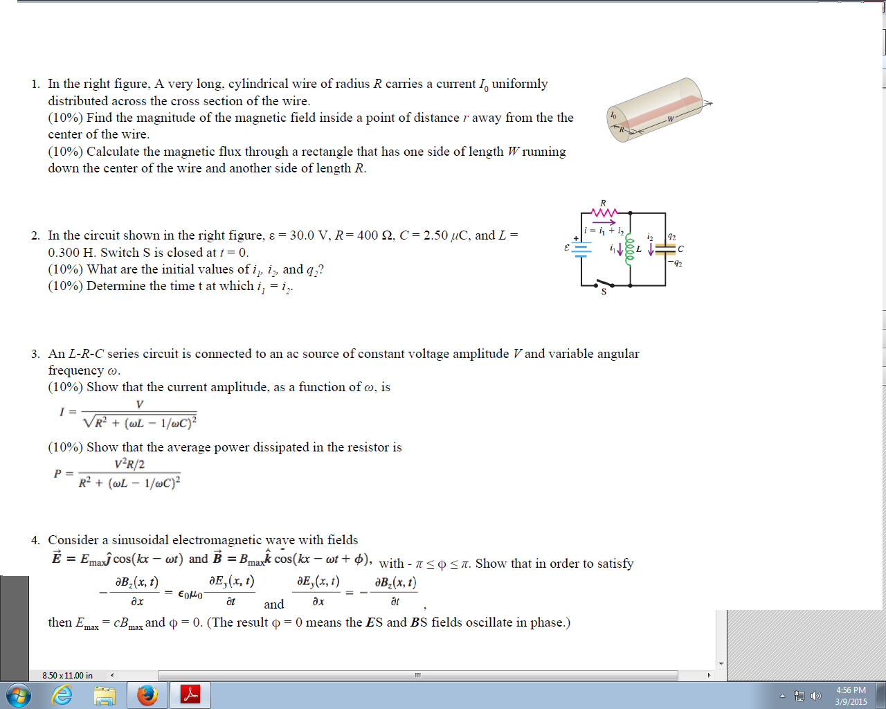 Solved 5- In an LRC series circuit, (10%) At what angular | Chegg.com