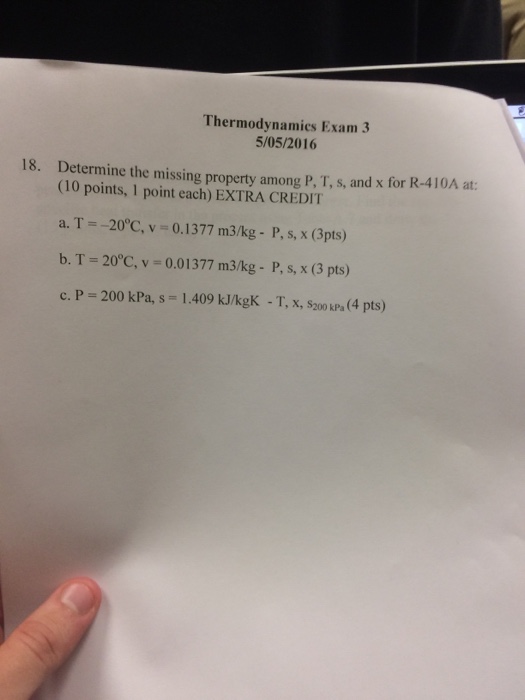 Solved Determine the missing property among P, T, s, and x | Chegg.com