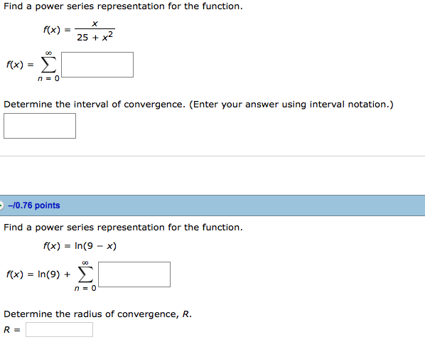 Solved Find a power series representation for the function. | Chegg.com