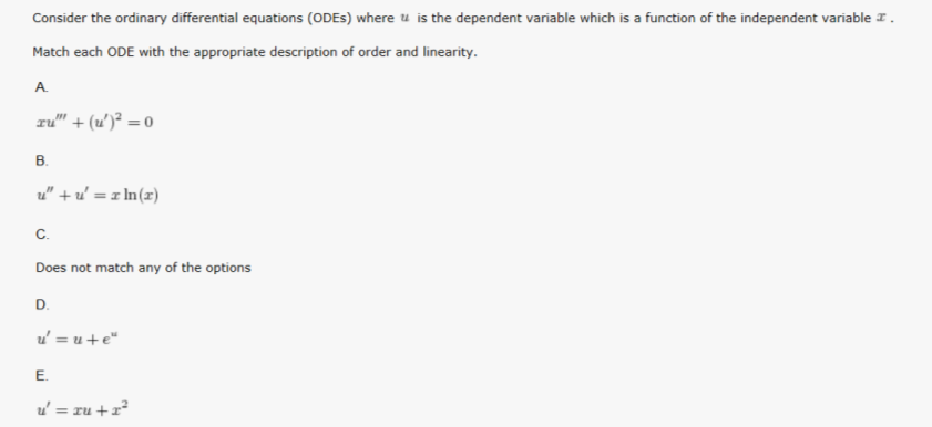 Solved Consider the ordinary differential equations (ODEs) | Chegg.com