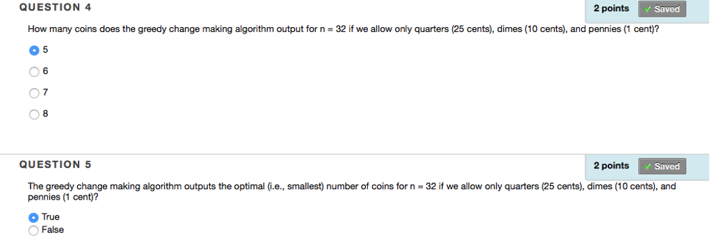 Solved Just checking answers, for question 4 : would it be | Chegg.com