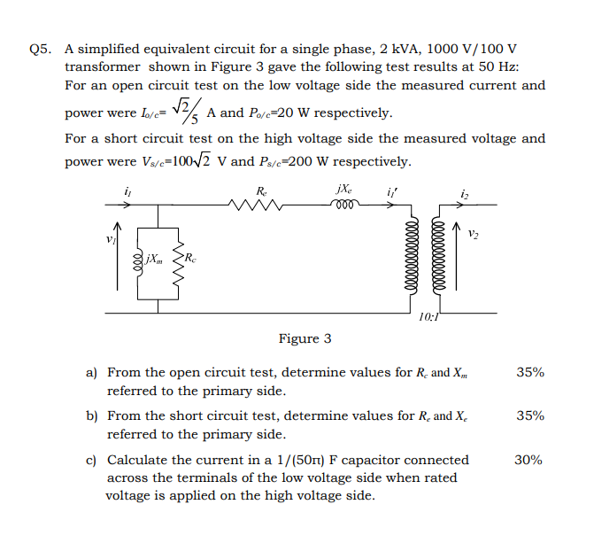 Solved Q5. A simplified equivalent circuit for a single | Chegg.com