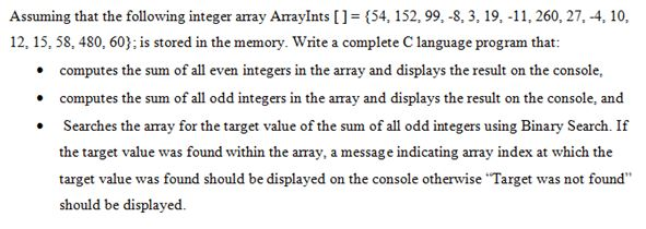 Solved Assuming that the following integer array Arraigns [] | Chegg.com