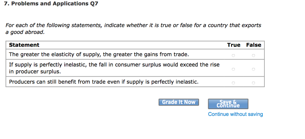 Solved 7. Problems and Applications Q7 For each of the | Chegg.com
