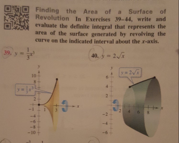 Solved L Finding the Area of a Surface of Revolution In | Chegg.com