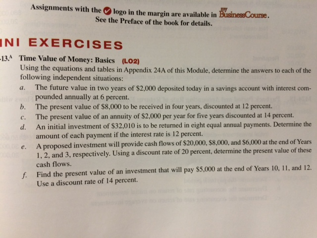 Solved Using the equations and tables in Appendix 24A of | Chegg.com
