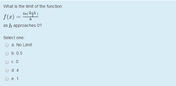 Solved What is the limit of the function: f(x) = ln (2 + | Chegg.com