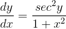 Solved Solve the differential equation dy/dx = sec^2 y/1 + | Chegg.com