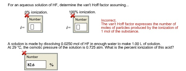 Solved For an aqueous solution of HF, determine the van't | Chegg.com