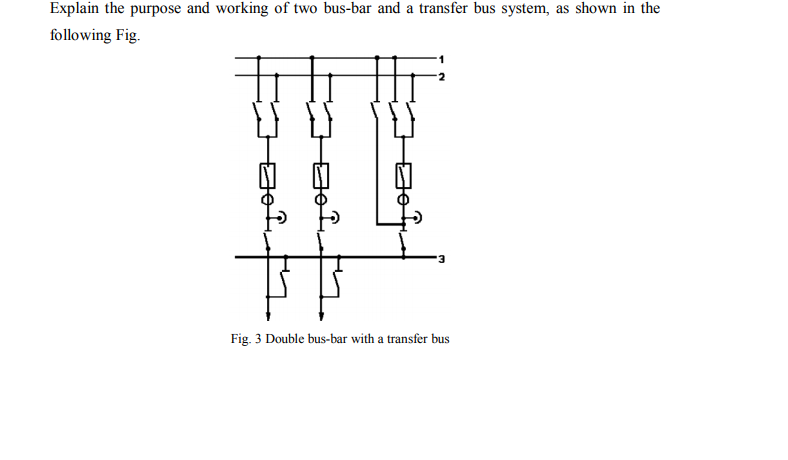 Solved Explain the purpose and working of two bus-bar and a | Chegg.com
