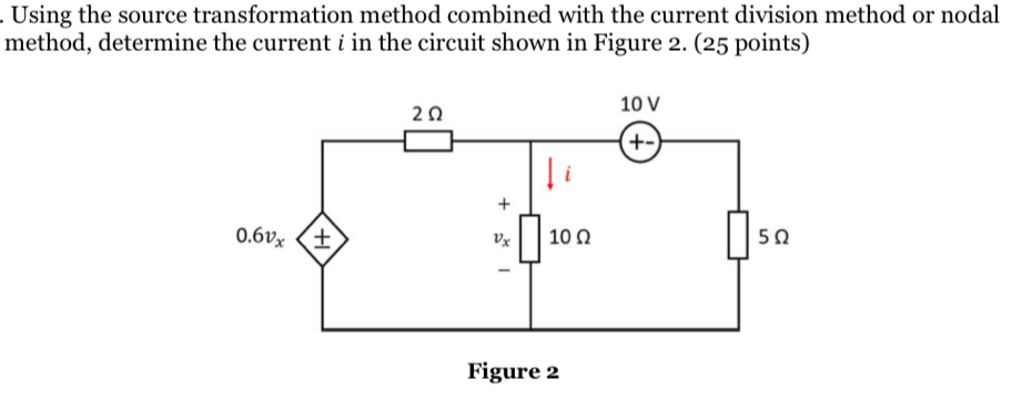 Solved Using the source transformation method combined with | Chegg.com