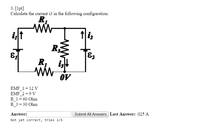 Solved Calculate the current i3 in the following | Chegg.com