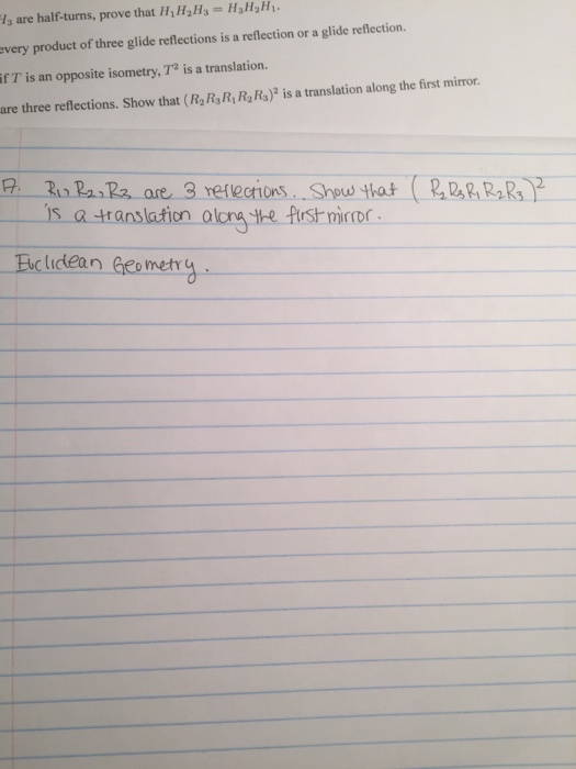 H_3 are half-turns, prove that H_1 H_2 H_3 = H_3 | Chegg.com
