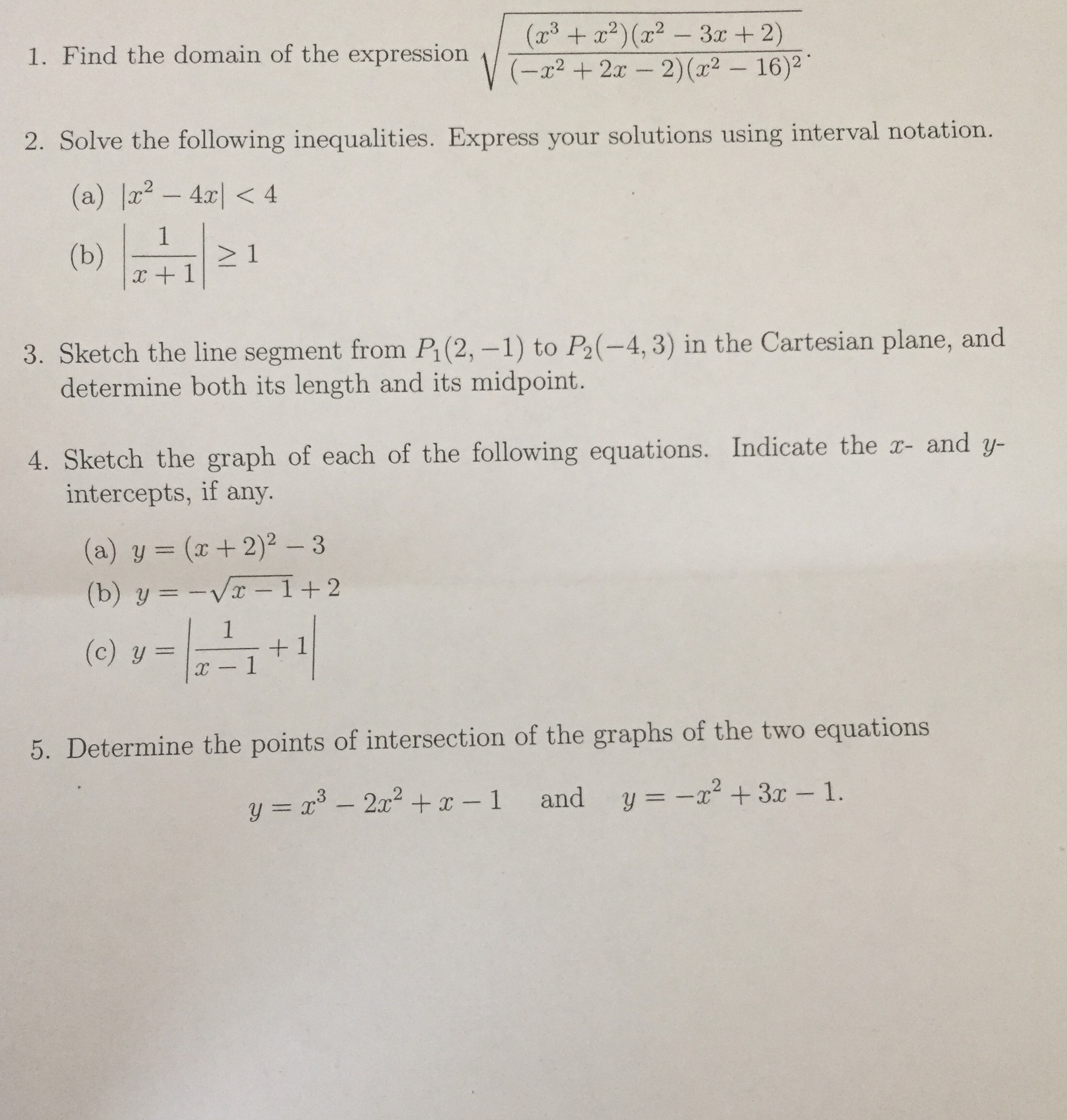 Solved Find the domain of the expression squareroot (x^3 + | Chegg.com