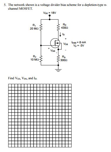 Solved The network shown is a voltage divider bias scheme | Chegg.com
