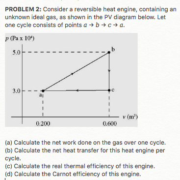 Solved Consider a reversible heat engine, containing an | Chegg.com