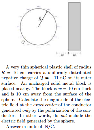 Solved A very thin spherical plastic shell of radius R = 16 | Chegg.com