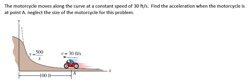 The motorcycle moves along the curve at a constant | Chegg.com