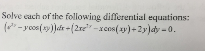 Solved Solve each of the following differential equations: | Chegg.com