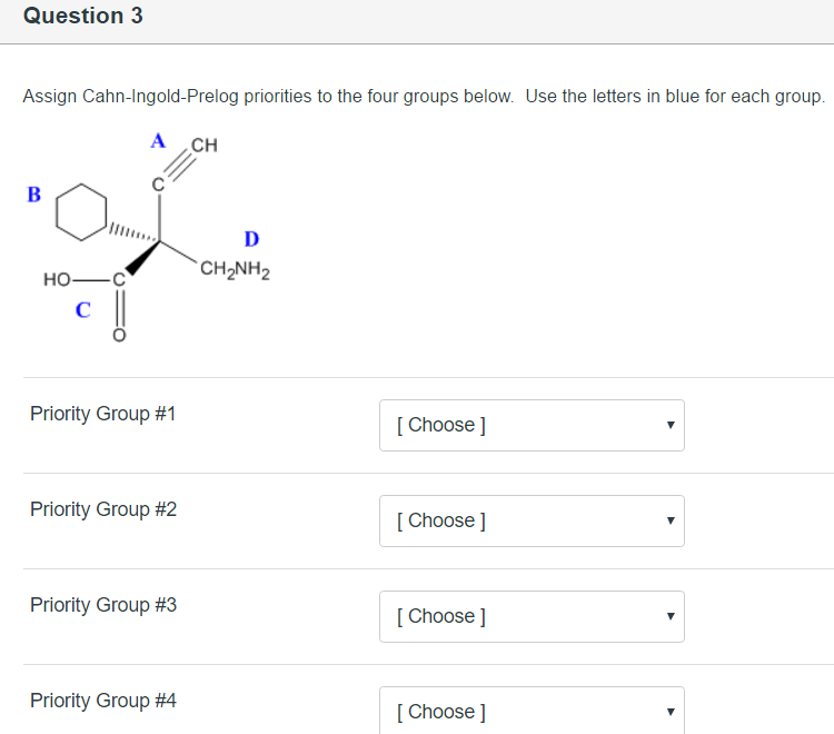 Solved 4 p Question1 Assign Cahn-Ingold-Prelog priorities to | Chegg.com
