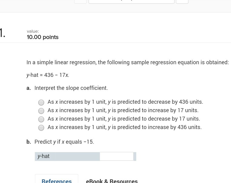 Solved In a simple linear regression, the following sample | Chegg.com