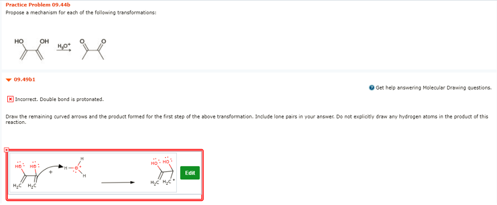 Solved Practice Problem 09.44b Propose a mechanism for each | Chegg.com