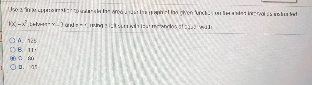 Solved Use a finite approximation to estimate the area under | Chegg.com Solved Use a finite approximation to estimate the area under | Chegg.com