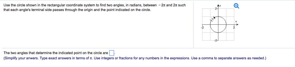 Solved Ty Q Use The Circle Shown In The Rectangular Coord