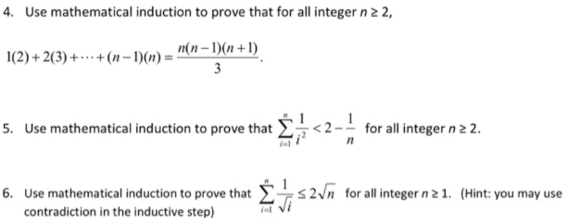 Solved Use mathematical induction to prove that for all | Chegg.com