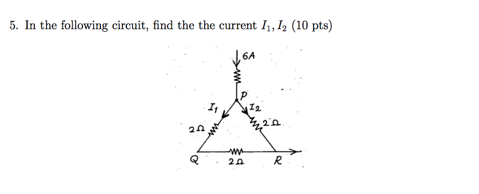 Solved In the following circuit, find the current I_1, I_2 | Chegg.com