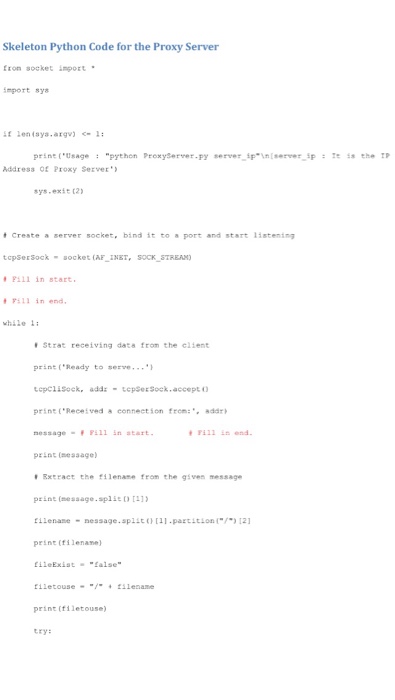 Solved Code Below You Will Find The Skeleton Code For The